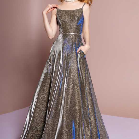 GLS Collective | Dresses | New Gold Evening Bateau Neckline Sleeveless ...